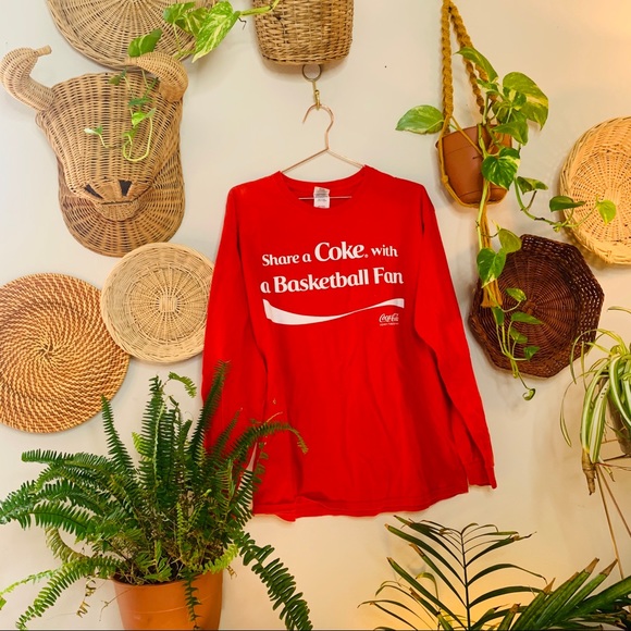 Coca Cola | Sweaters | Vtg Vsco Oversized 9s Coke Basketball Long ...